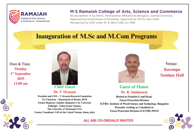 MS Ramaiah College of Arts, Science & Commerce | Quality Education in ...